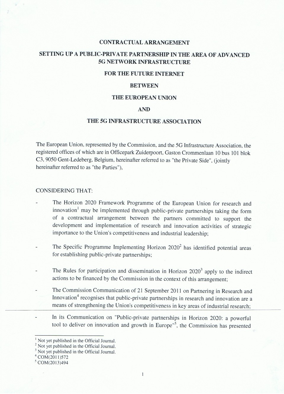 PPP Contract ‹ 5G-PPP