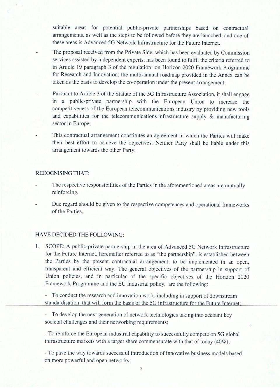 PPP Contract ‹ 5G-PPP